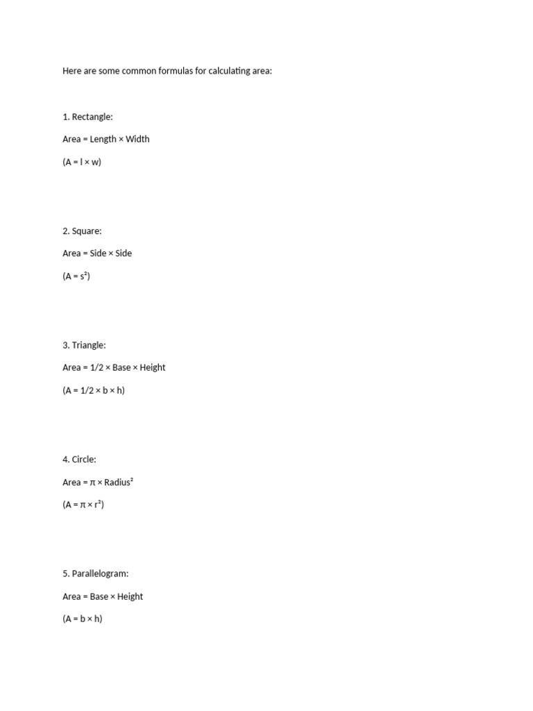 Maths Formula | PDF