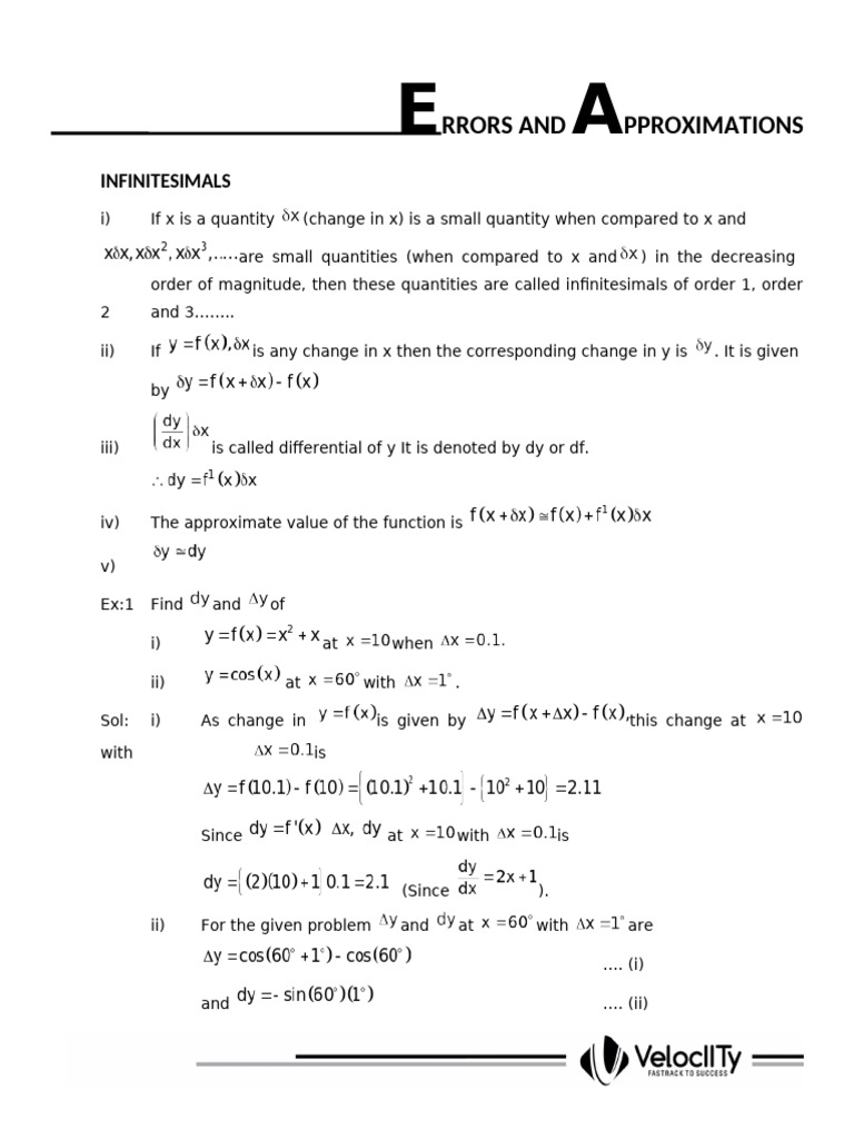 2. ERROS AND APPROXIMATIONS | PDF | Area | Sphere