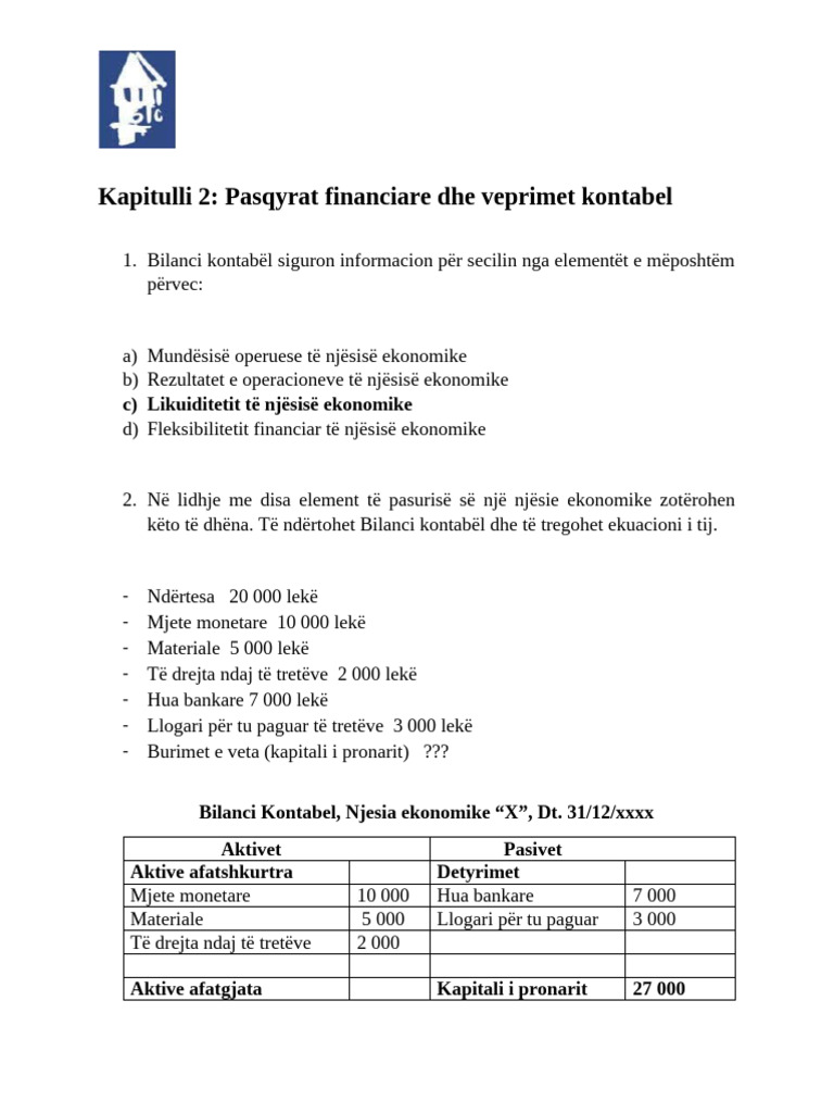 Ushtrime Kap 2 | PDF