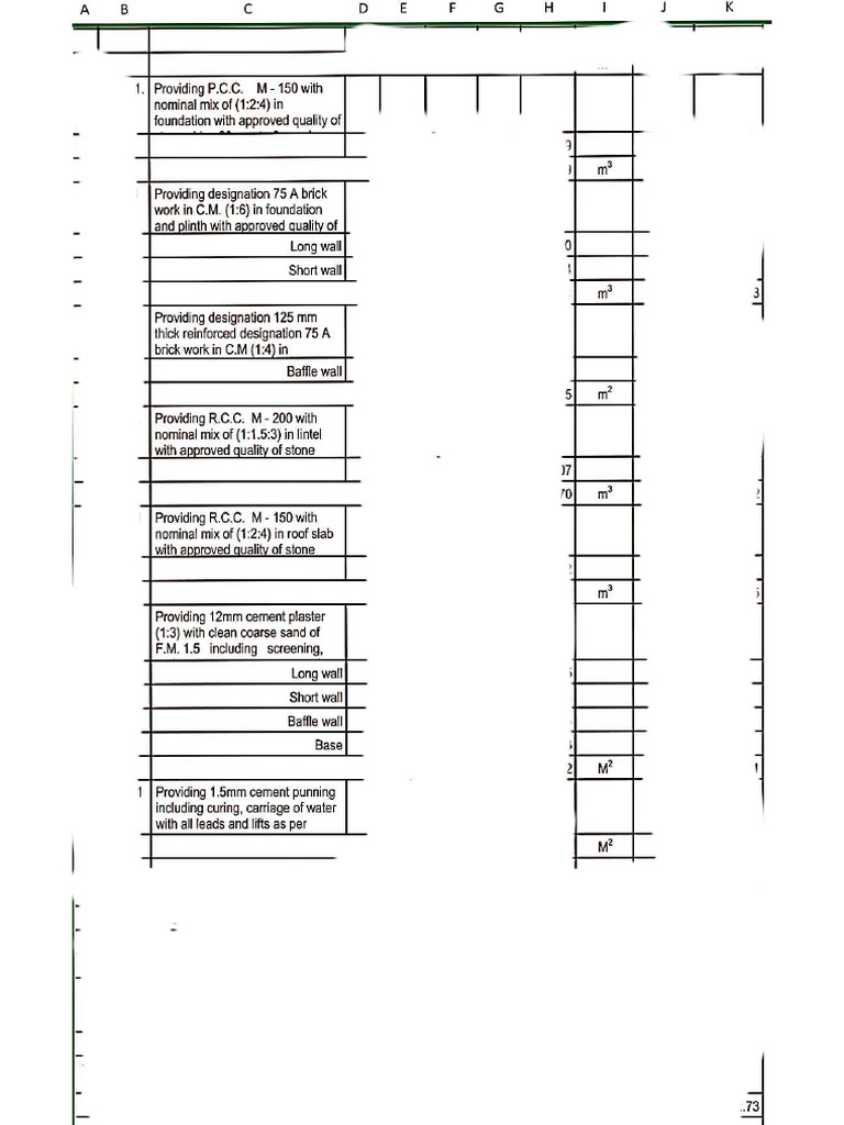 Septic Tank Estimate Item | PDF