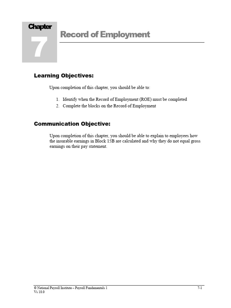 Record of Employment Completion Guide | PDF | Payroll | Employment