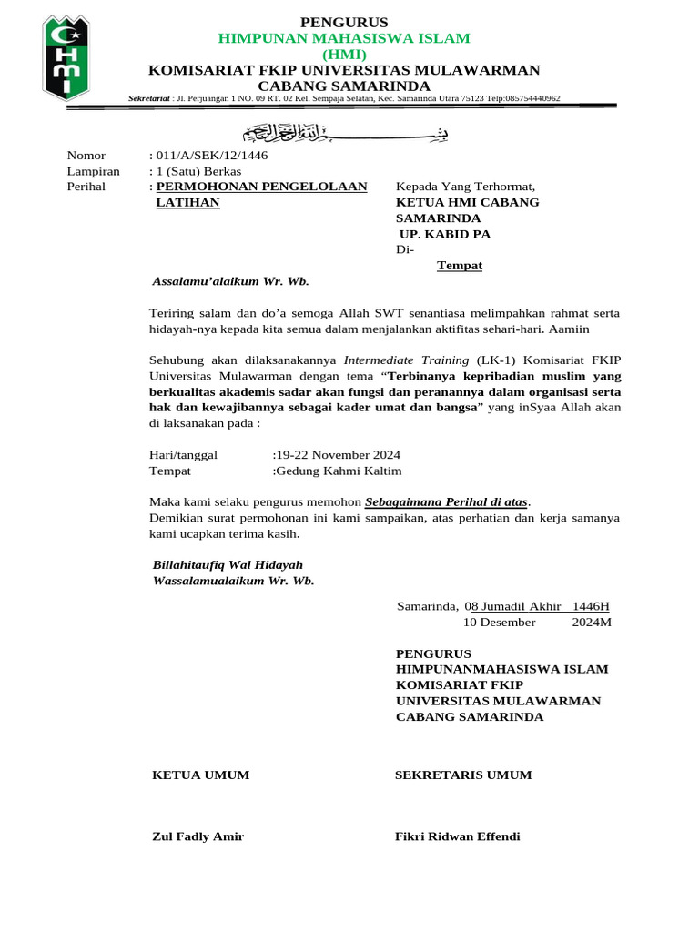 Surat Pemberitahuan TOR & LK 1 | PDF