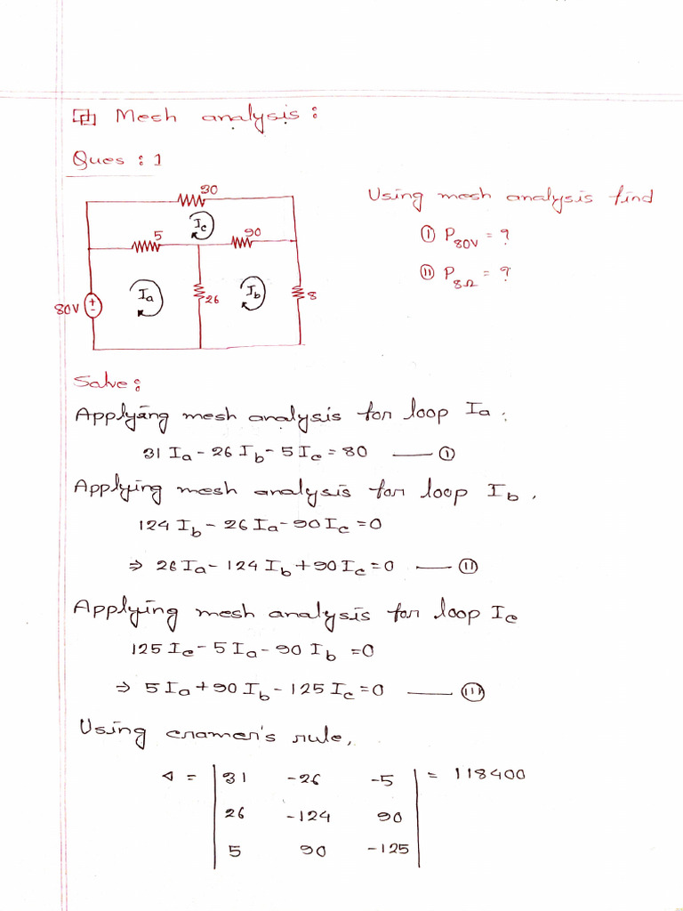 Mesh Analysis EEE | PDF
