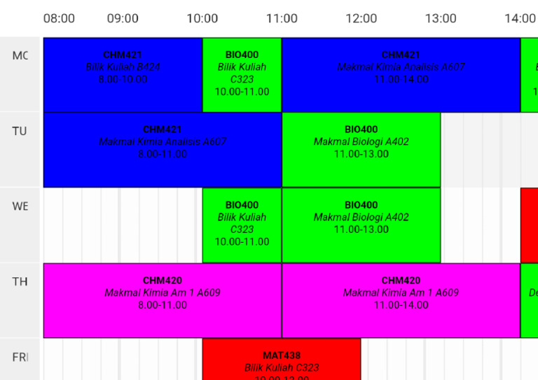 UiTM-Timetable-Generator-10-07-2024 | PDF