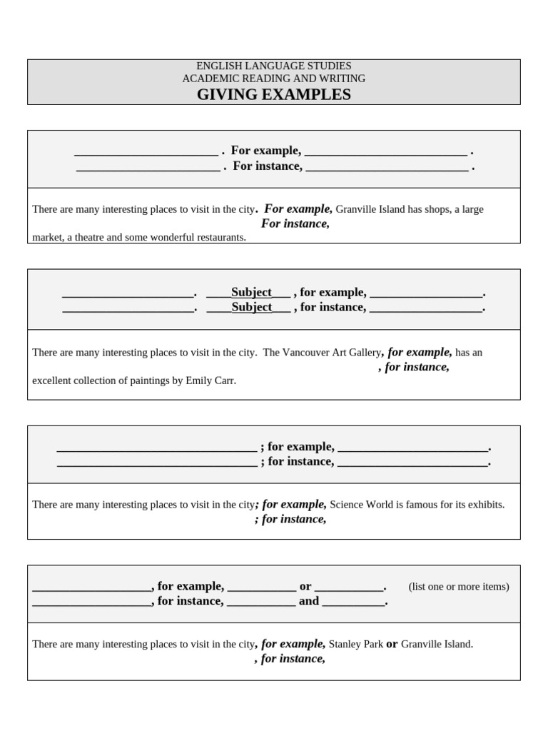 Using Examples in Your Writing 1 | PDF