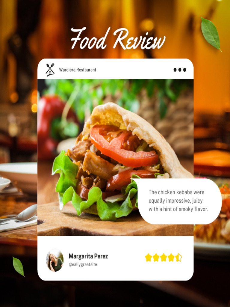 Brown Modern Minimalist Food Review Instagram Post | PDF