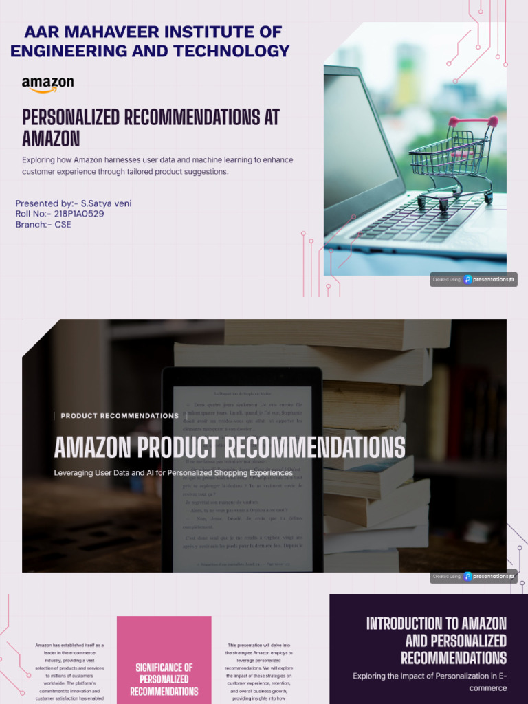 Satya Amazon Product Recommendations Using User Database | PDF