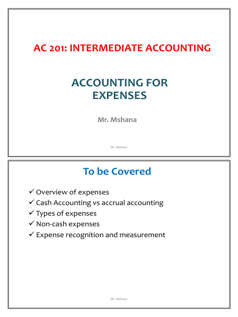 Understanding Accounting for Expenses | PDF | Expense | Debits And Credits