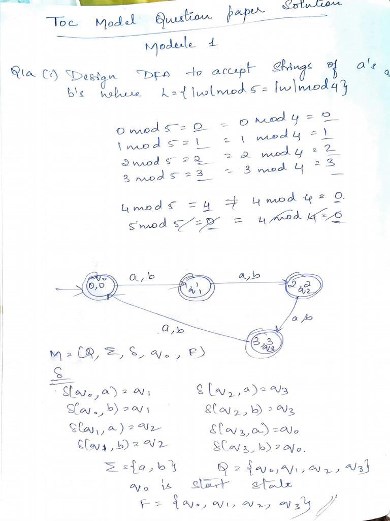 TOC Model QP Solution 1 | PDF