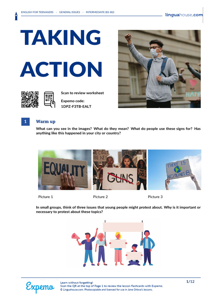 Teen Activism: Taking Action Guide | PDF | Verb