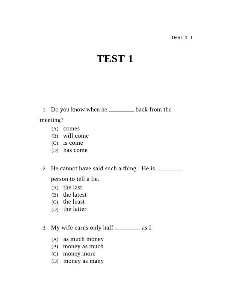 TEST_1-10 | PDF