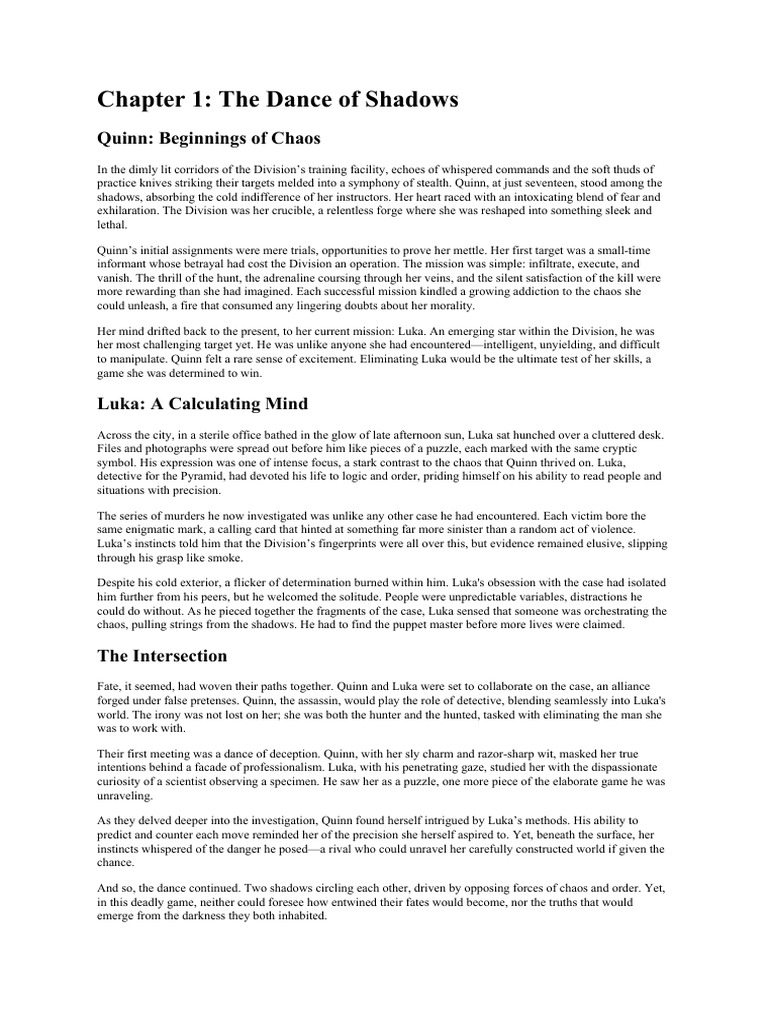 Chapter 1 - The Dance of Shadows | PDF