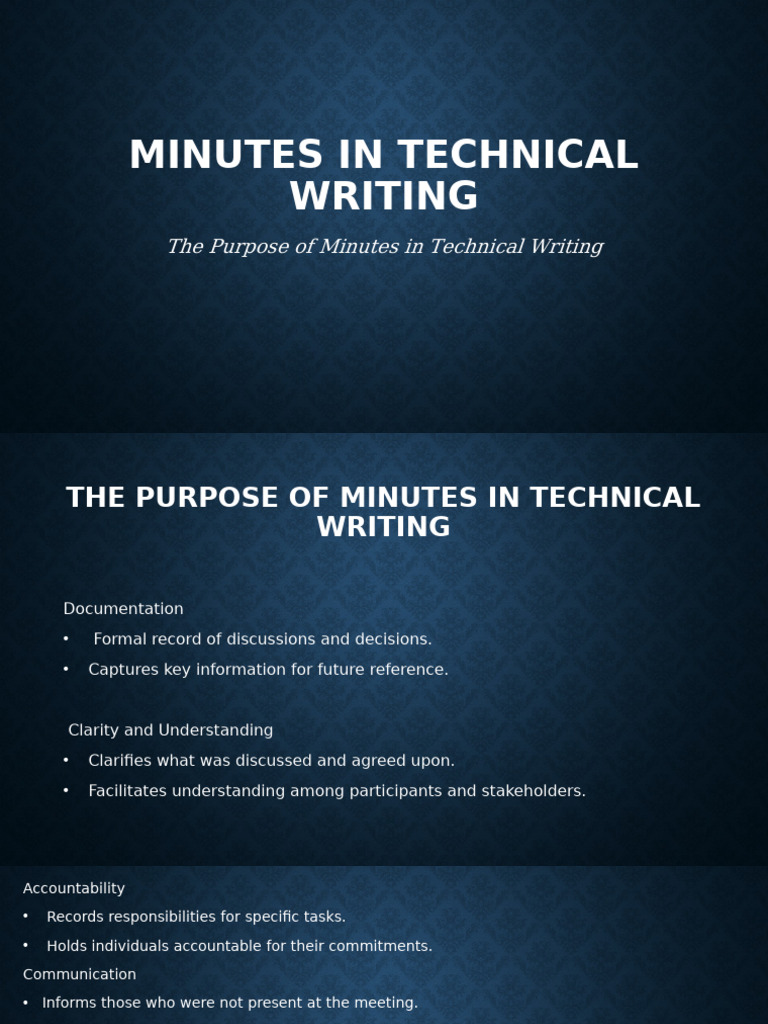 Minutes in Technical Writing | PDF | Project Management | Communication