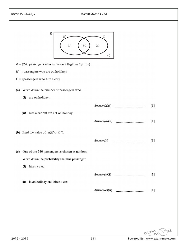 Venn Diagram Practise Paper Pdf Mathematics