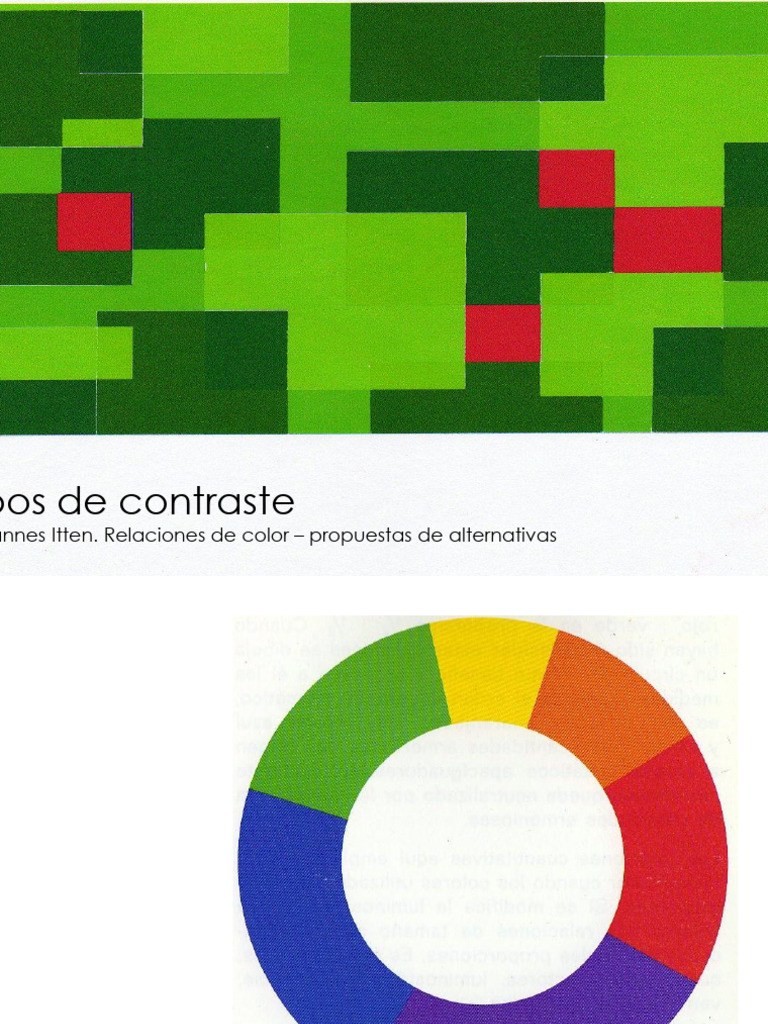 Relaciones de Color Contrastes. Itten | PDF