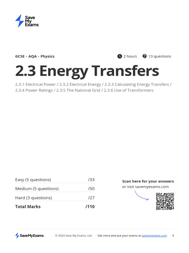 2-3-energy-transfers-heaVUK8MoLy0Ts1w | PDF | Electric Power | Wind Power