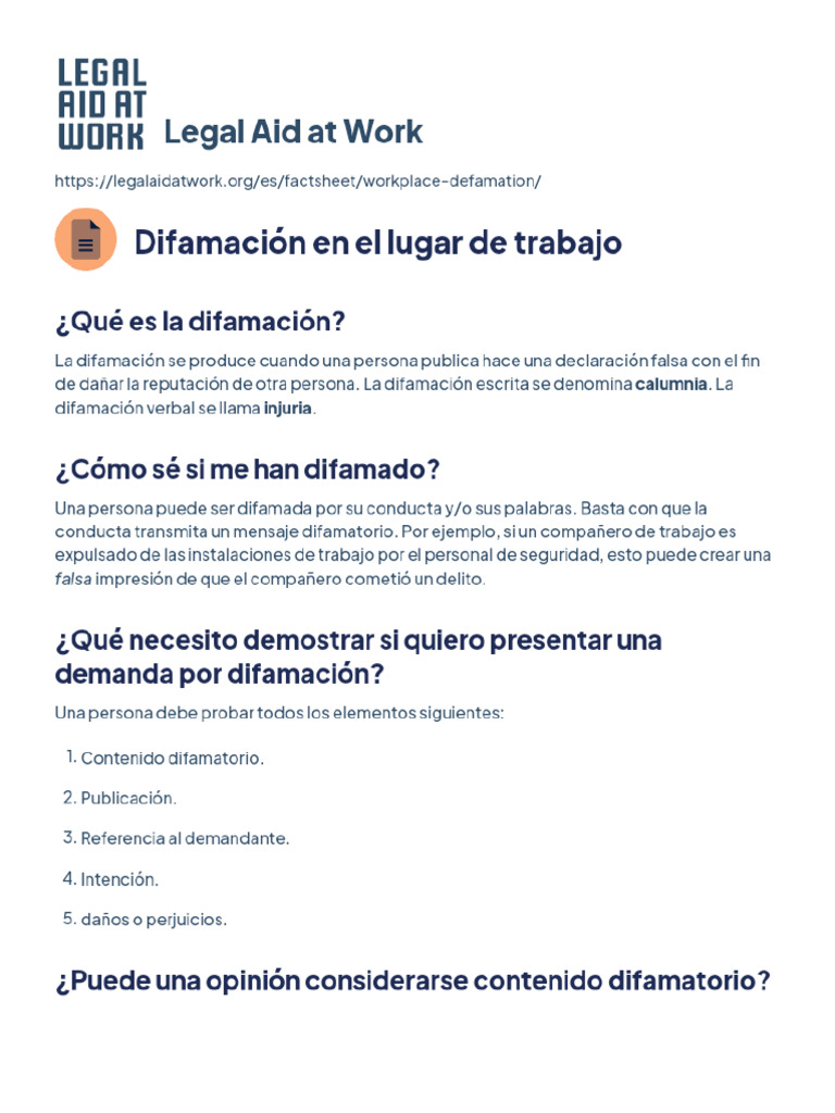 Workplace Defamation | PDF