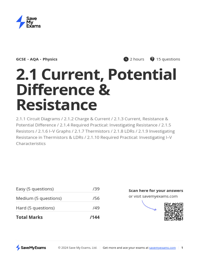 2-1-current-potential-difference--resistance-bPr9F5lc1Ben9-iM | PDF ...