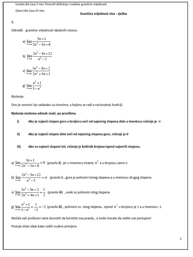 Nizovi-Zadaci I Deo | PDF