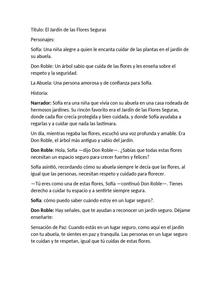 Cuento Sofia y El León Valiente | PDF