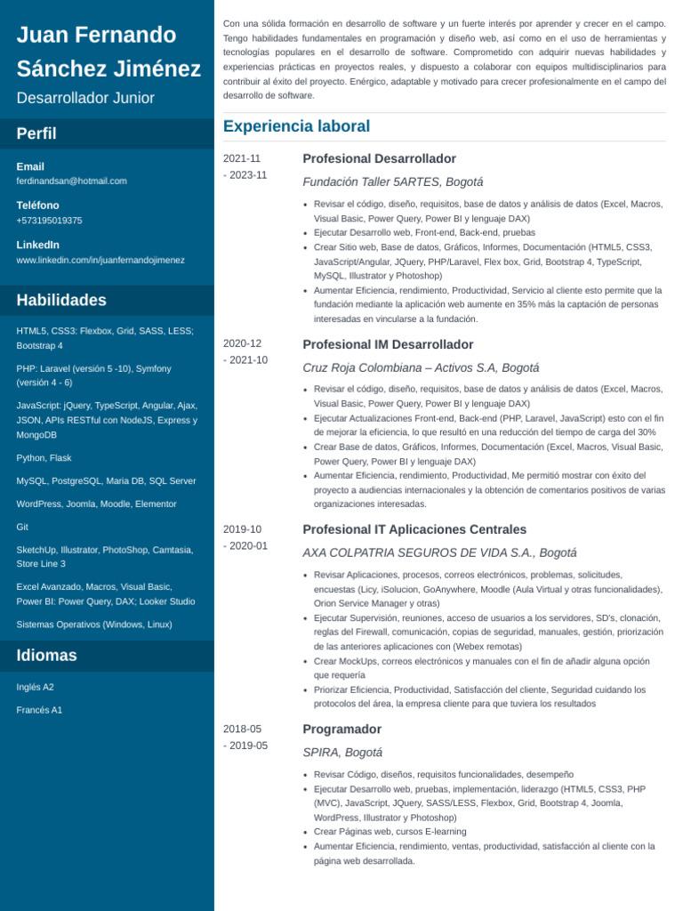 HV JuanF 01062024DJ | PDF | Bootstrap (marco frontal) | Mi sql