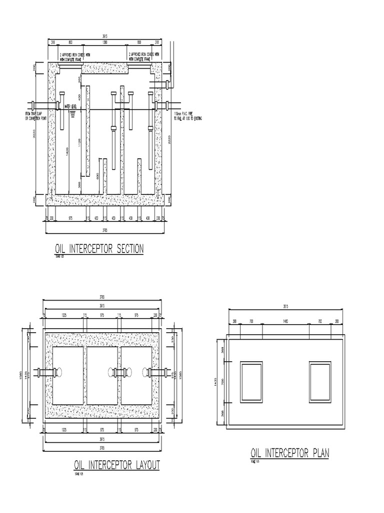 Standard Details Oil Interceptor (1) Model | PDF