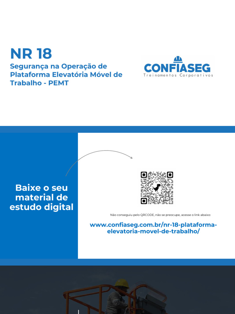 Apresentacao NR18 Plataforma Elevatoria Movel de Trabalho | PDF ...