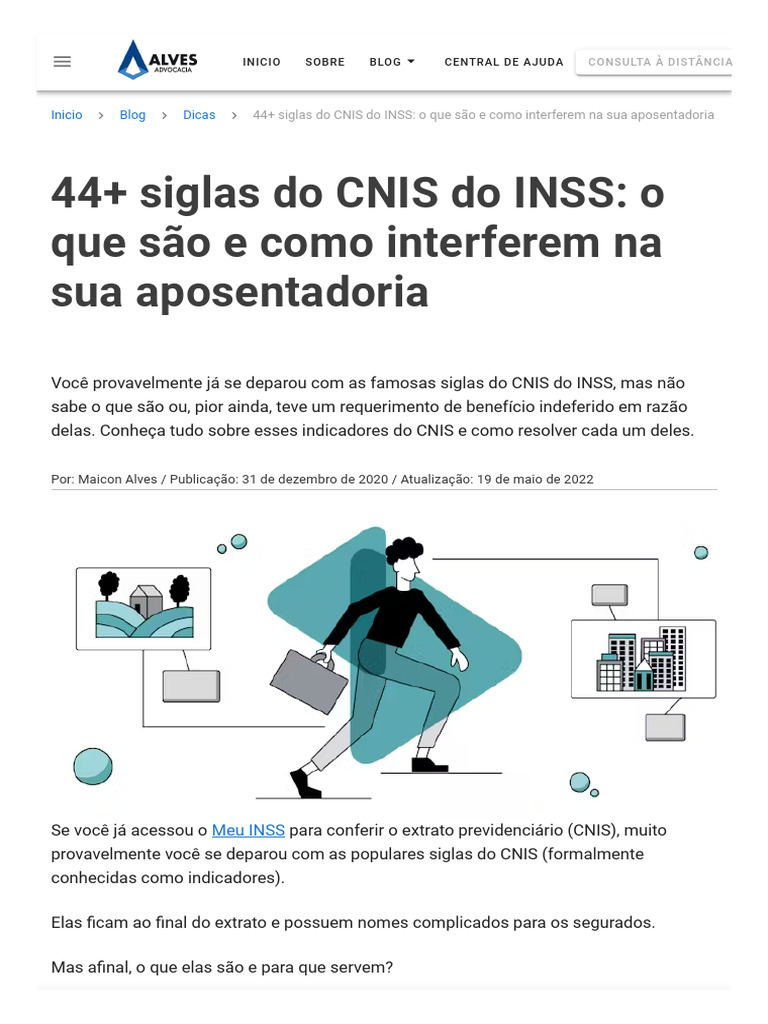 44+ Siglas Do CNIS Do INSS_ o Que São e Como Interferem Na Sua Aposentadoria | PDF | Salário ...