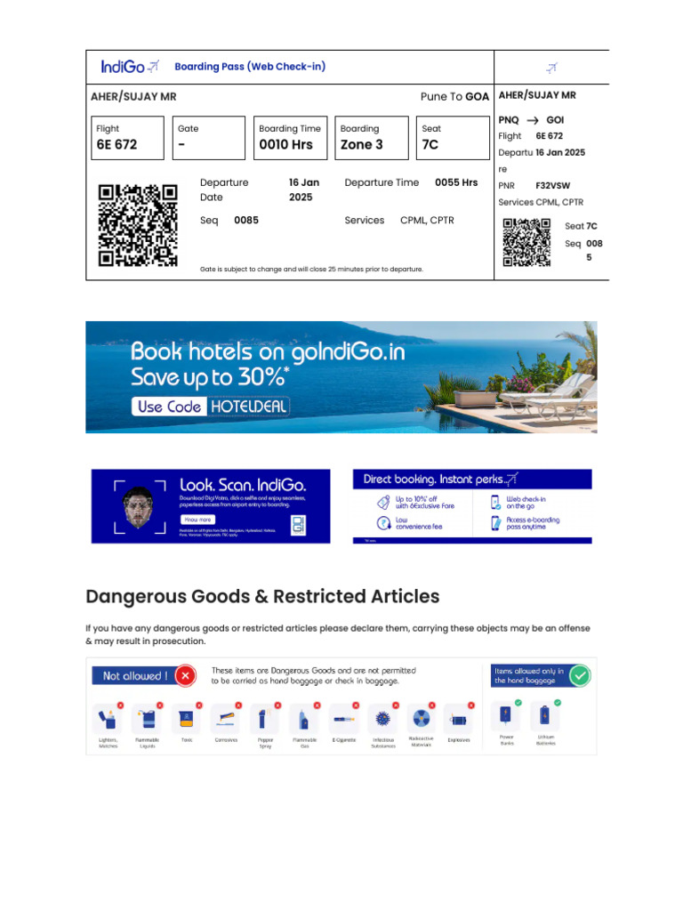 Boarding Pass and Check-in Guide | PDF | Aviation