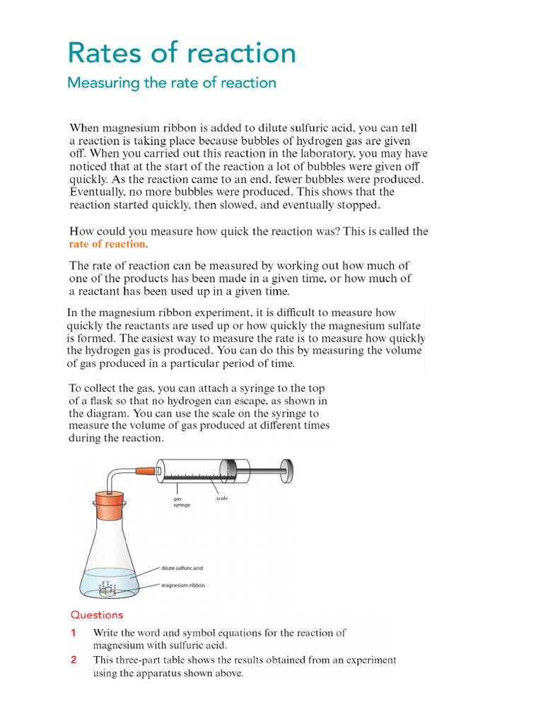 Understanding Reaction Rates in Chemistry | PDF