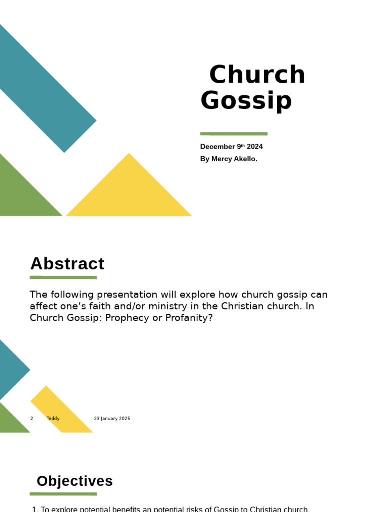Impact of Church Gossip on Faith | PDF