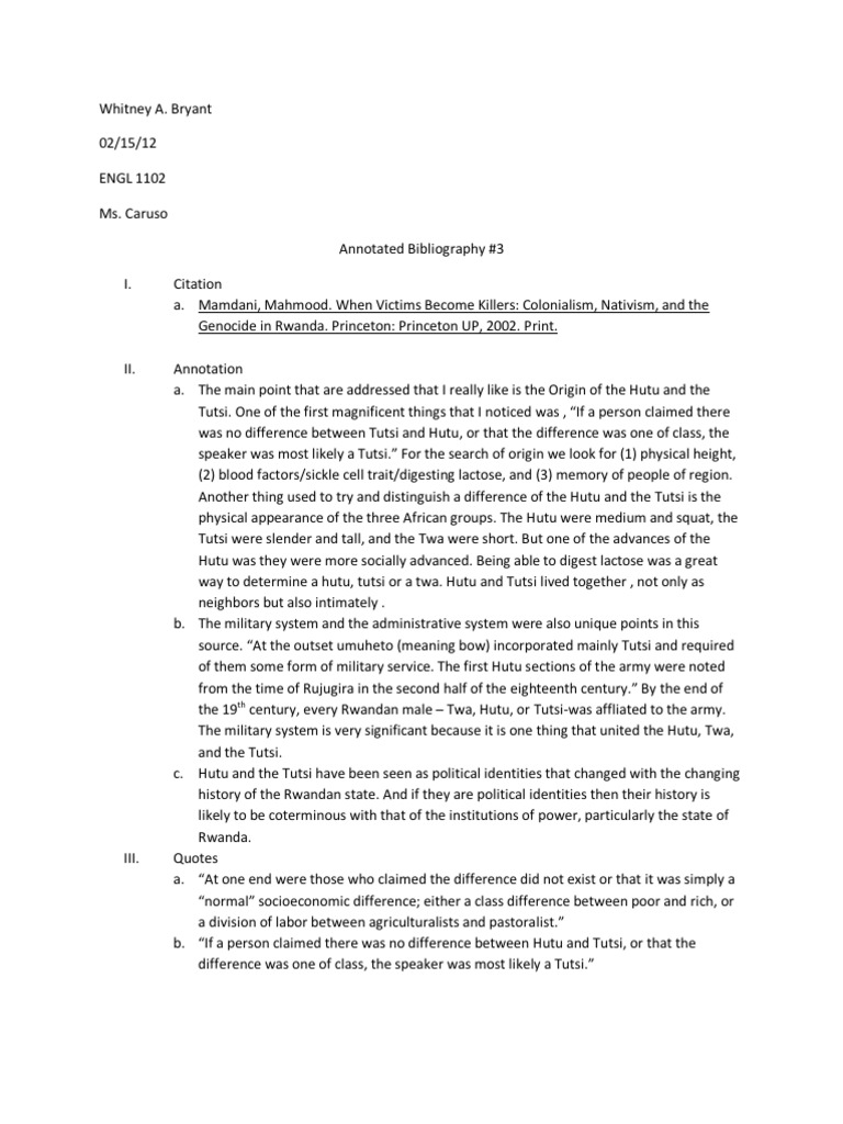 Annotated Bibliography 3 | PDF | History