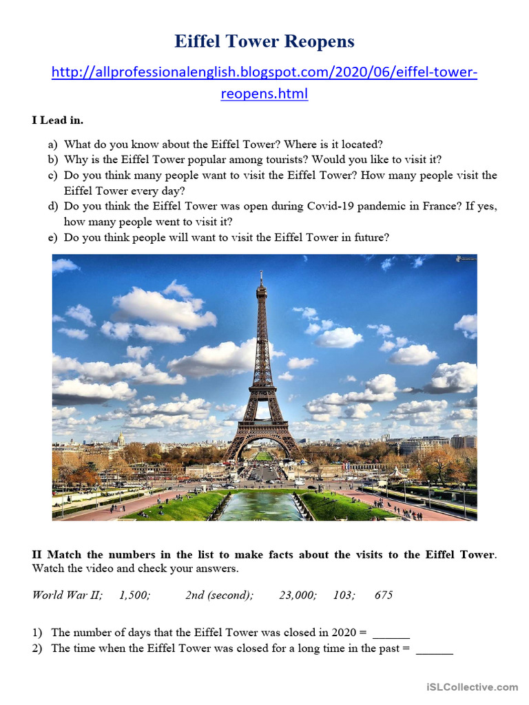 Eiffel Tower Reopens | PDF