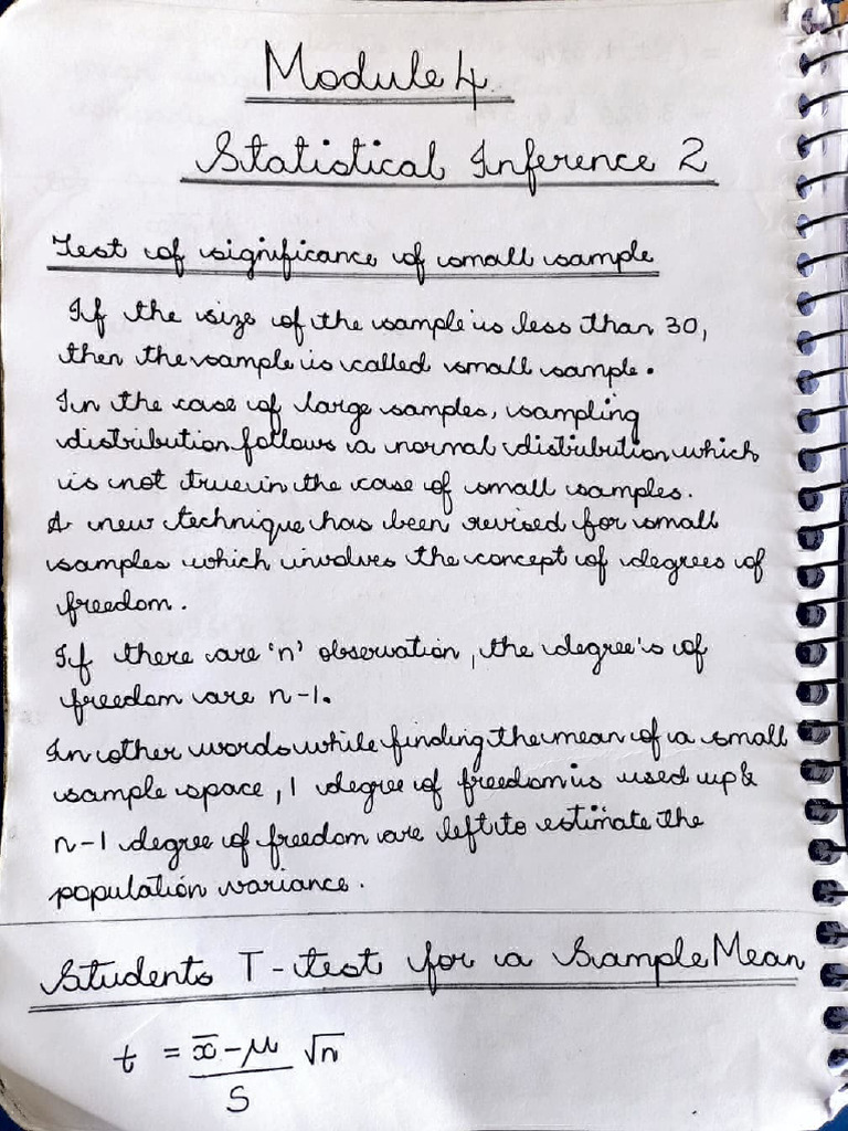 Module 4 Stastiscal Inference 2 | PDF