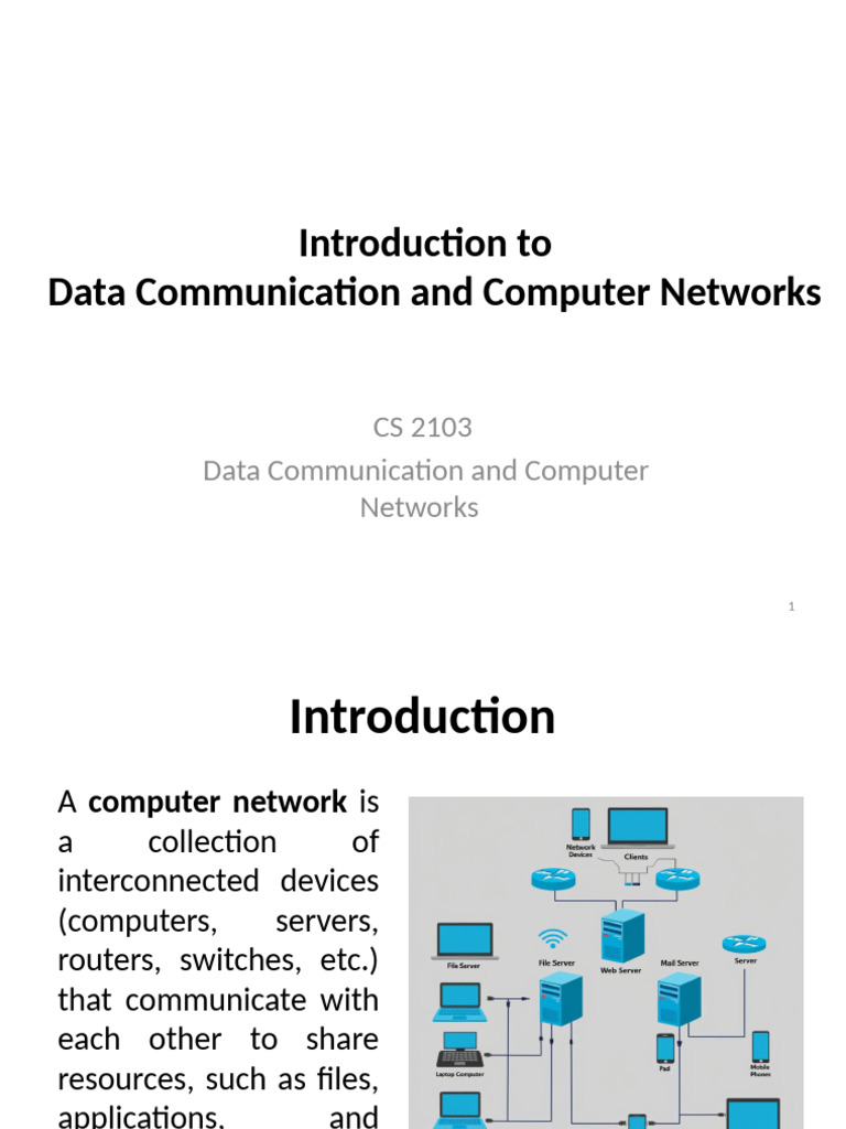 INF 2103-Data_Com-Lect#1 | PDF | Computer Network | Domain Name System