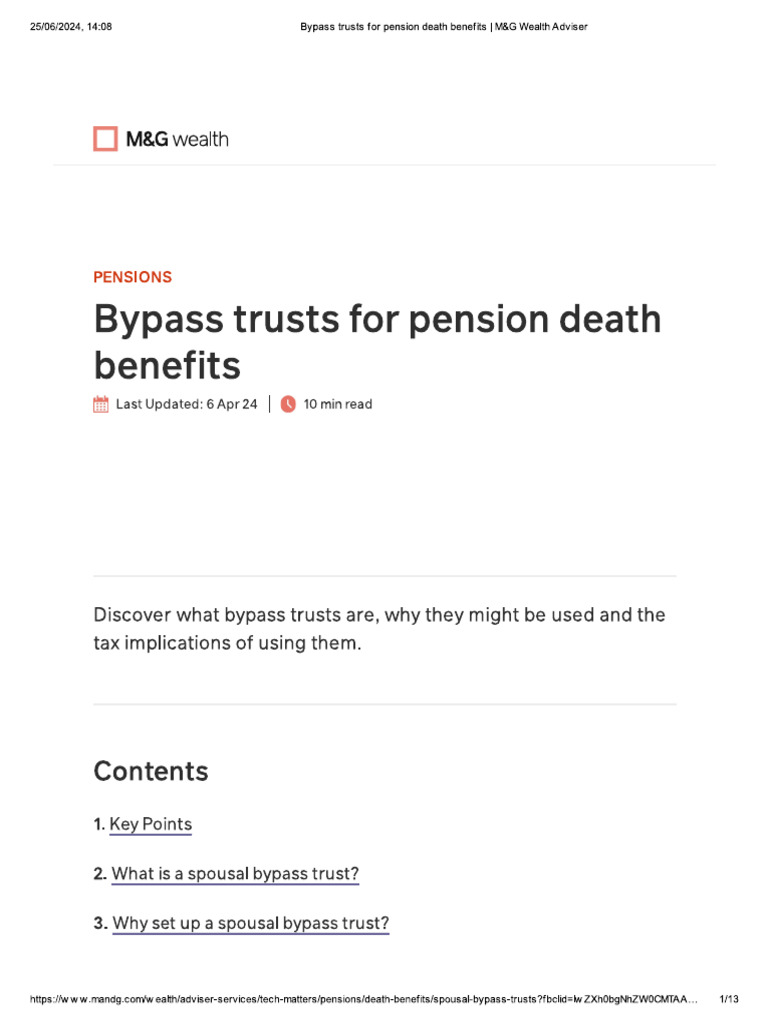 Bypass Trust | PDF