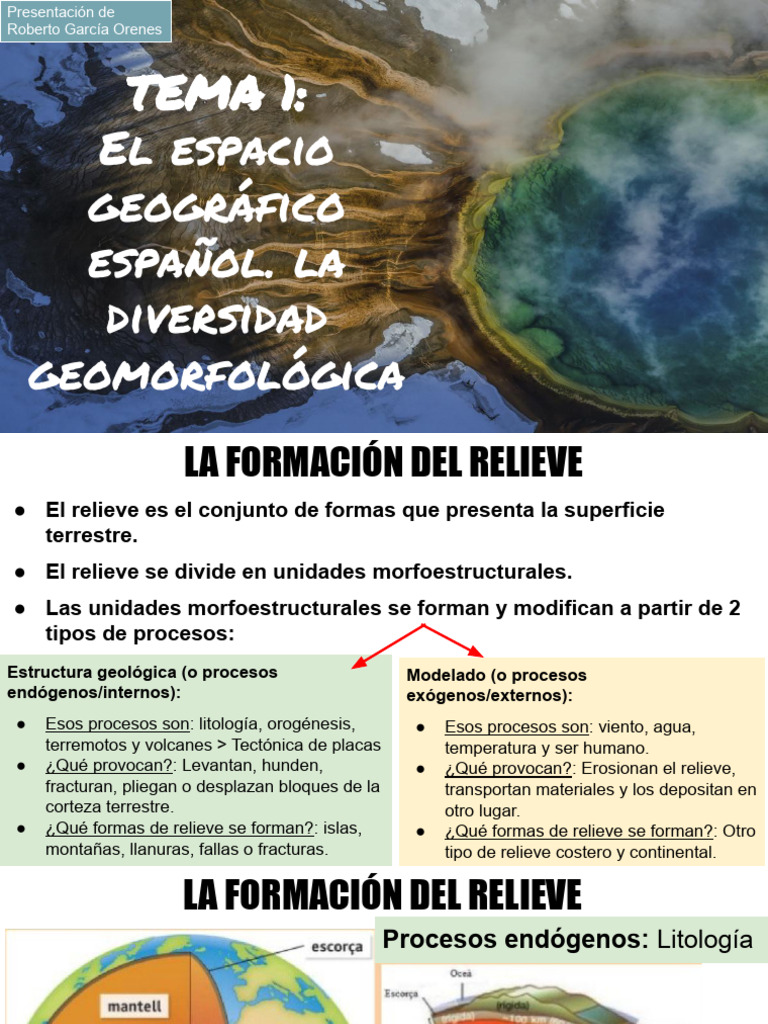 Formación del Relieve Terrestre | PDF | Placas tectónicas | glaciar