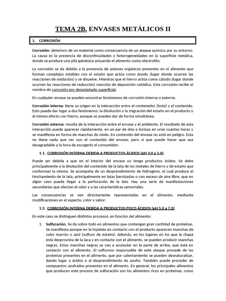Tema 2B. Corrosión | PDF | Corrosión | Sustancias químicas