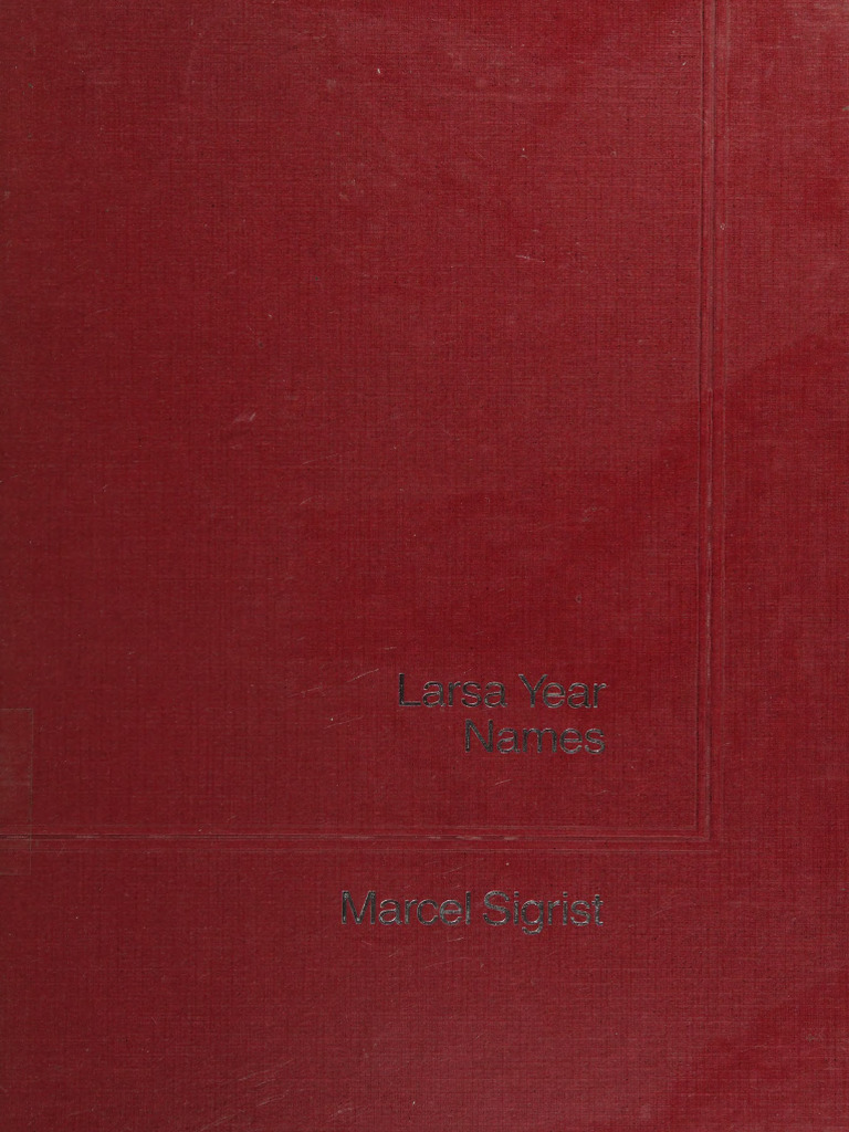 Larsa Year Names -- Sigrist | PDF