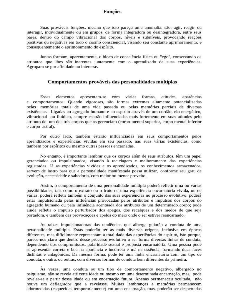 Compreendendo Personalidades Múltiplas | PDF | Evolução | Física