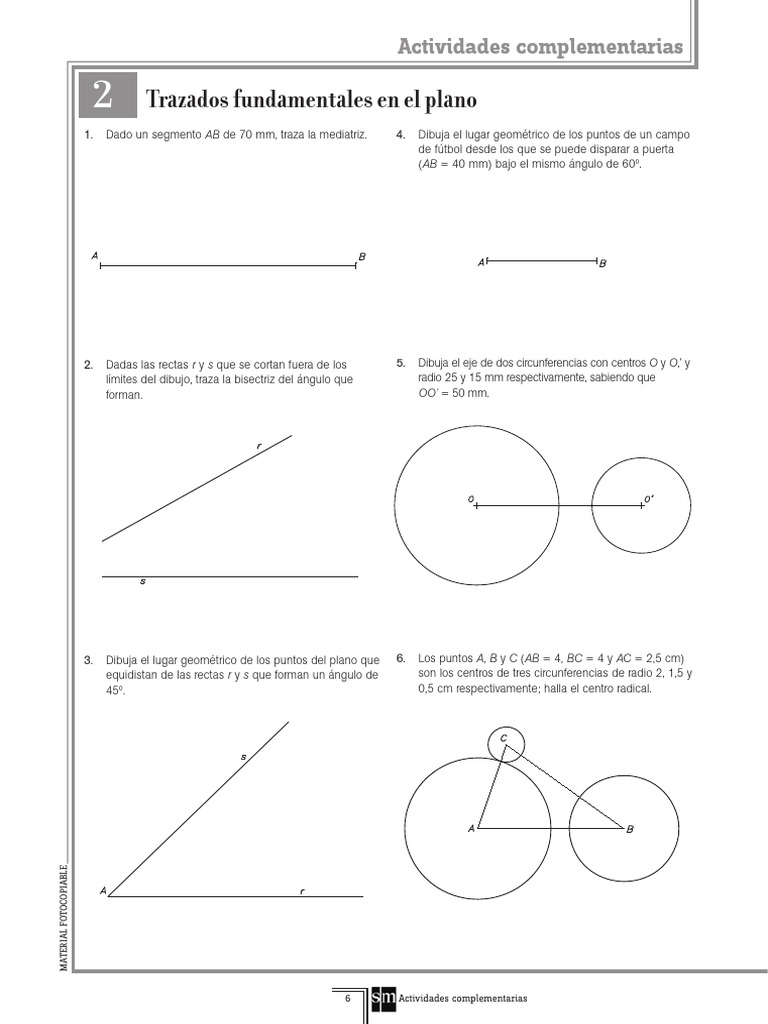 1BDT_FICHA02_Trazados fundamentales en el plano | PDF | Geometría | Geometria clasica