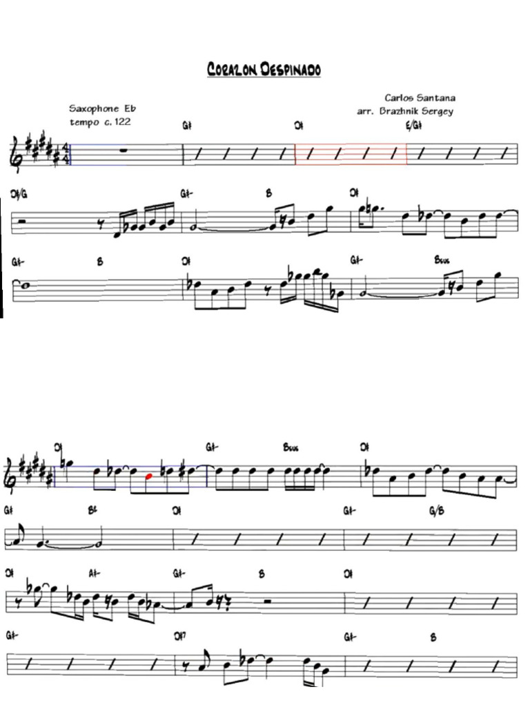 Corazon Esp. Partitura | PDF