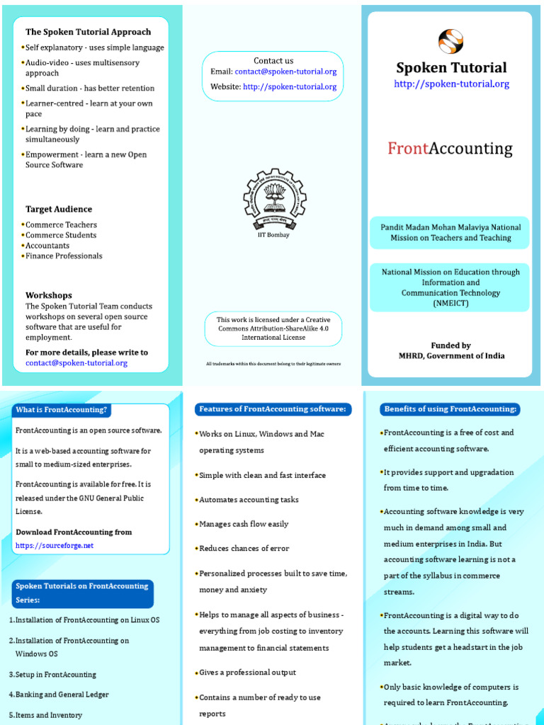 FrontAccounting 2.4.7 Brochure English | PDF | Linux | Software