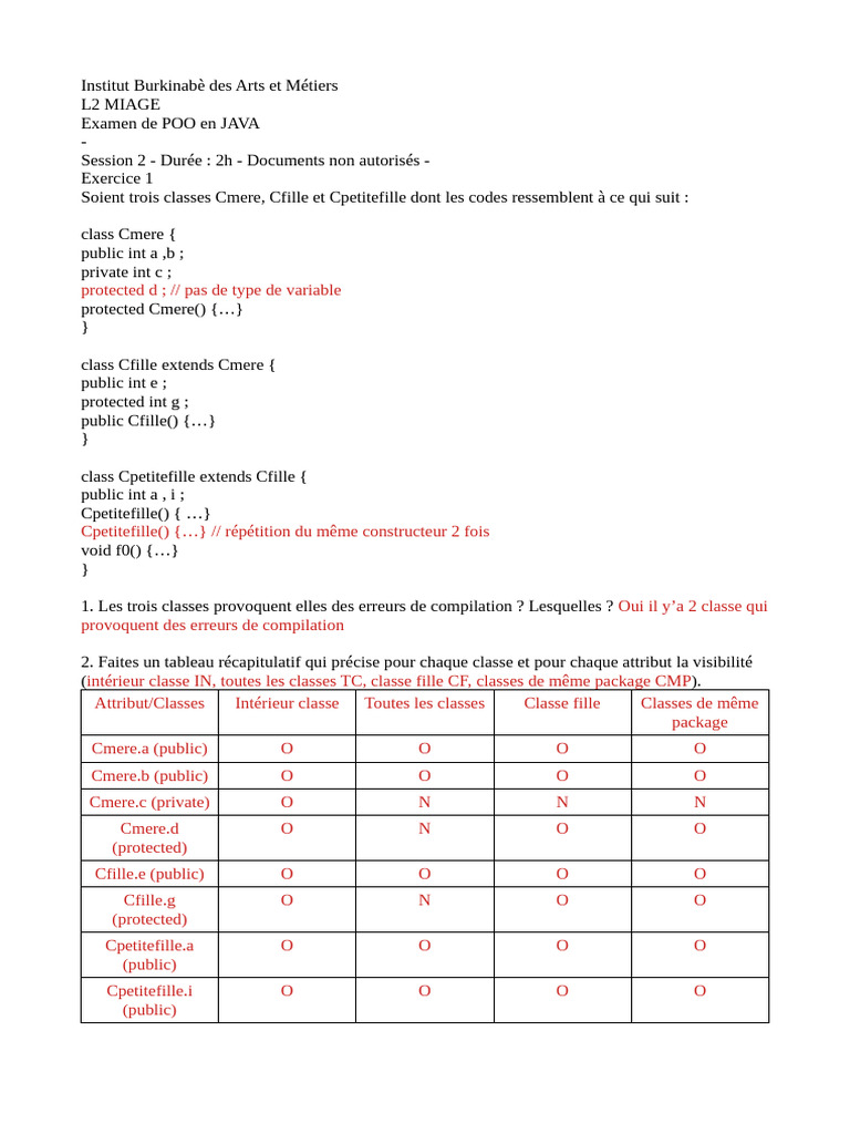 Examen Poo | PDF | Java (Langage de programmation) | Géométrie