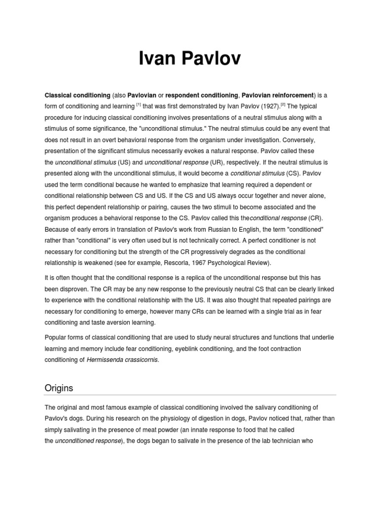 Understanding Classical Conditioning | PDF | Classical Conditioning | Learning