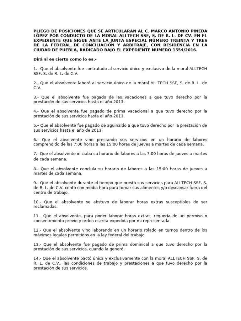 Pliego Alltech Pineda 231017 | PDF