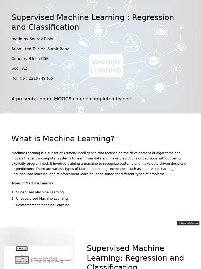 Supervised Machine Learning Regression and Classification | PDF ... Supervised Machine Learning Regression and Classification | PDF ...