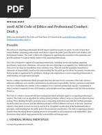 ACM Code of Ethics and Professional Conduct 2018 | PDF | Discrimination ...
