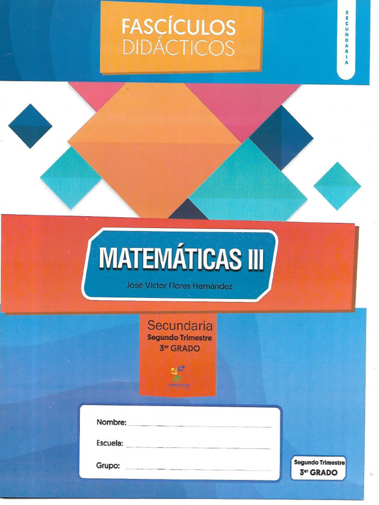 Fasciculo Sec. 3ero Matematicas 2do. | PDF