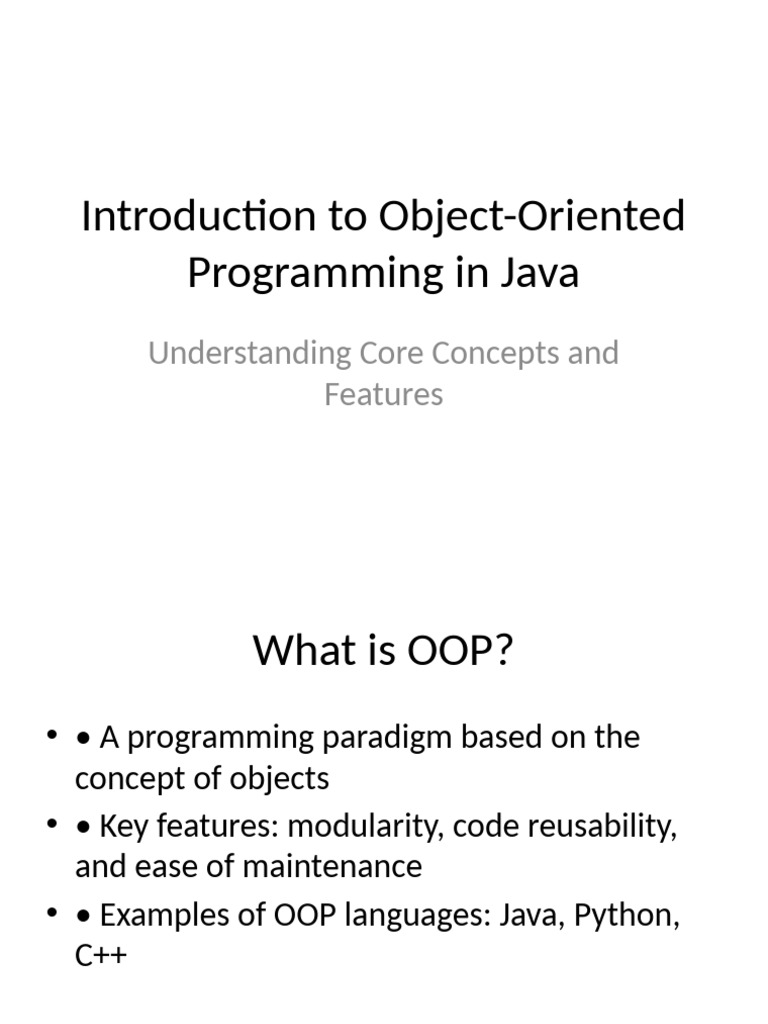 Object Oriented Programming Java | PDF Object Oriented Programming Java | PDF